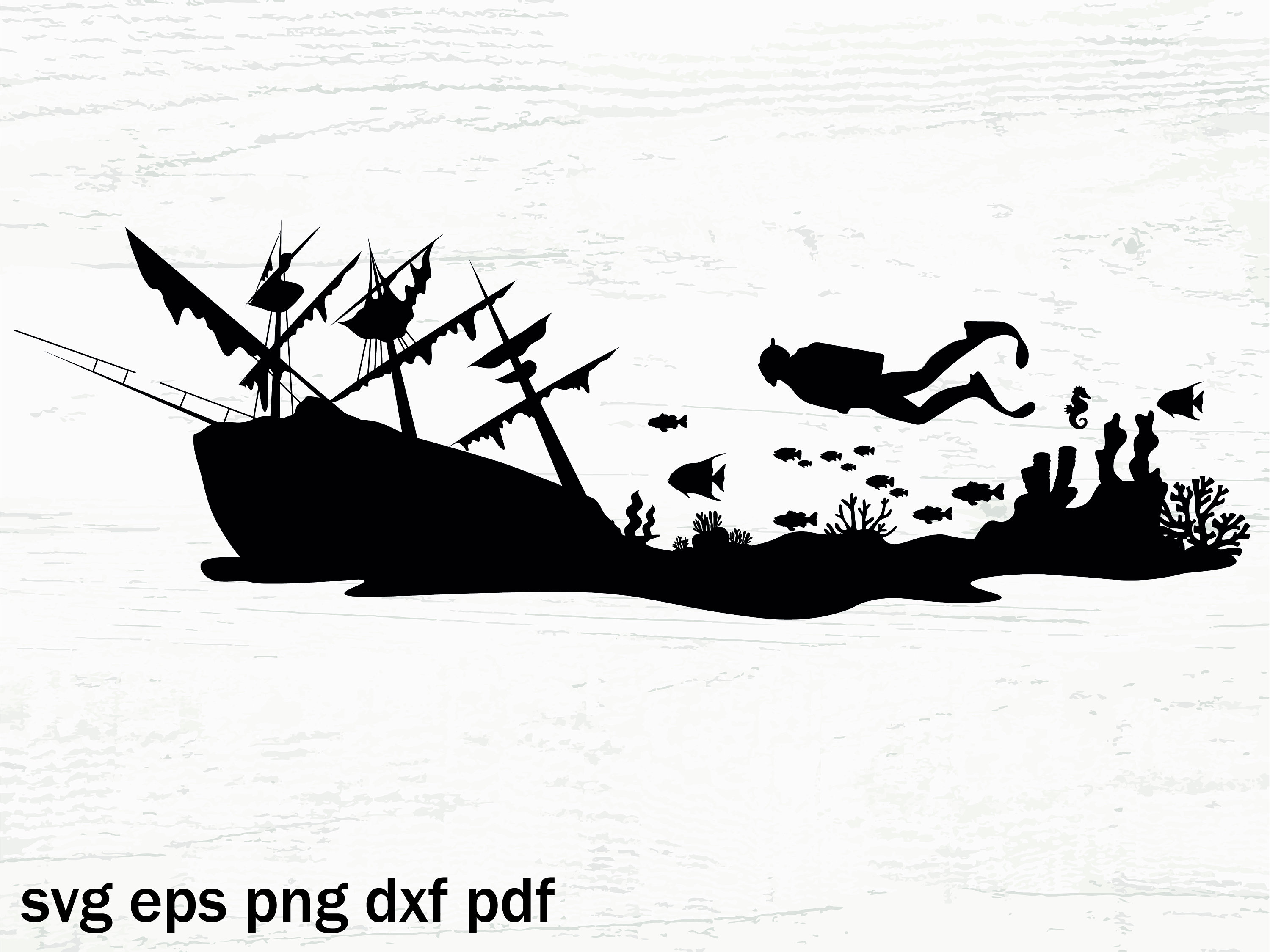 Sea Scene Svg, Undersea With Fish Svg, Corals Reef Svg, Seaweed Svg ...