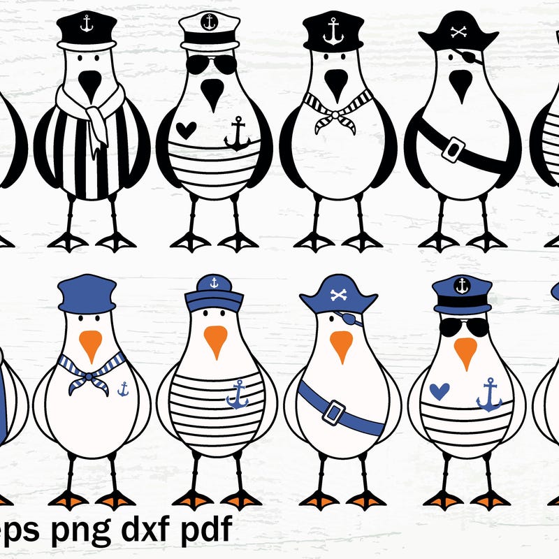 Plotterdatei möwe lustig - Etsy.de