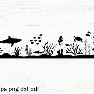 Underwater Sea Life SVG: Coral Reef Clipart (digital Download) - Etsy