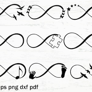 Infinity Love SVG: Family, Heart, Forever Designs (digital Files) - Etsy