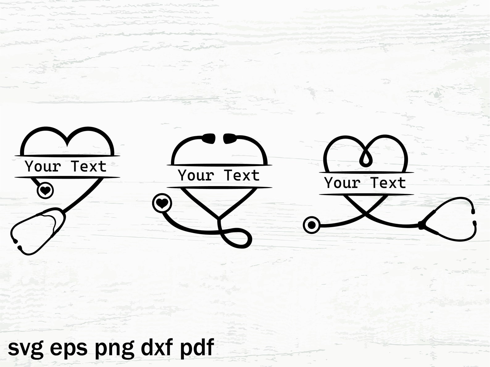 Stethoscope Split Monogram SVG, Floral Stethoscope SVG, Heart ...