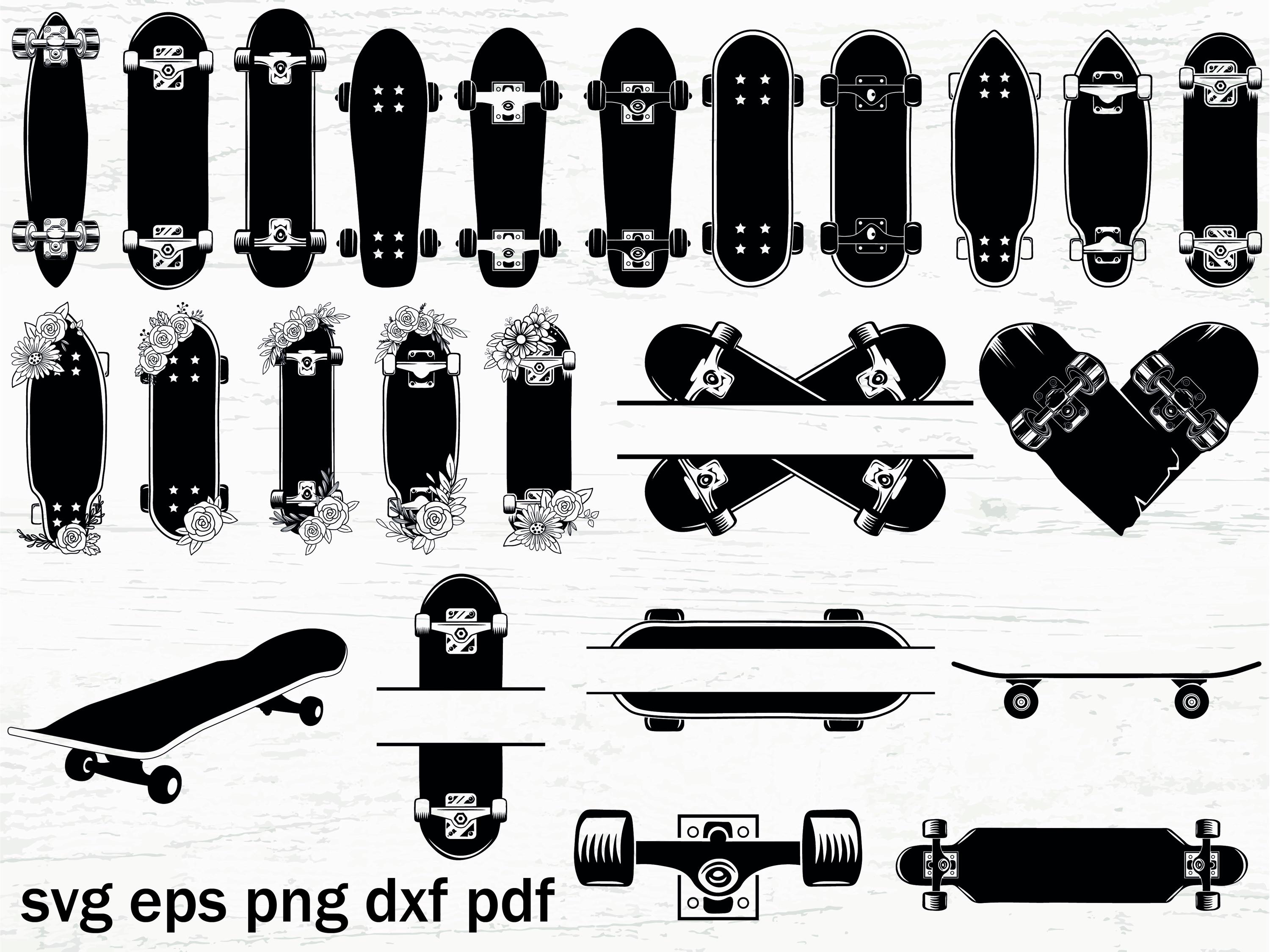 Skateboard Svg Png Bundle, Skateboard Svg, Skateboard Wall Art, Skater ...