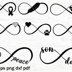 Infinity Love SVG: Family, Heart, Forever Designs (digital Files) - Etsy