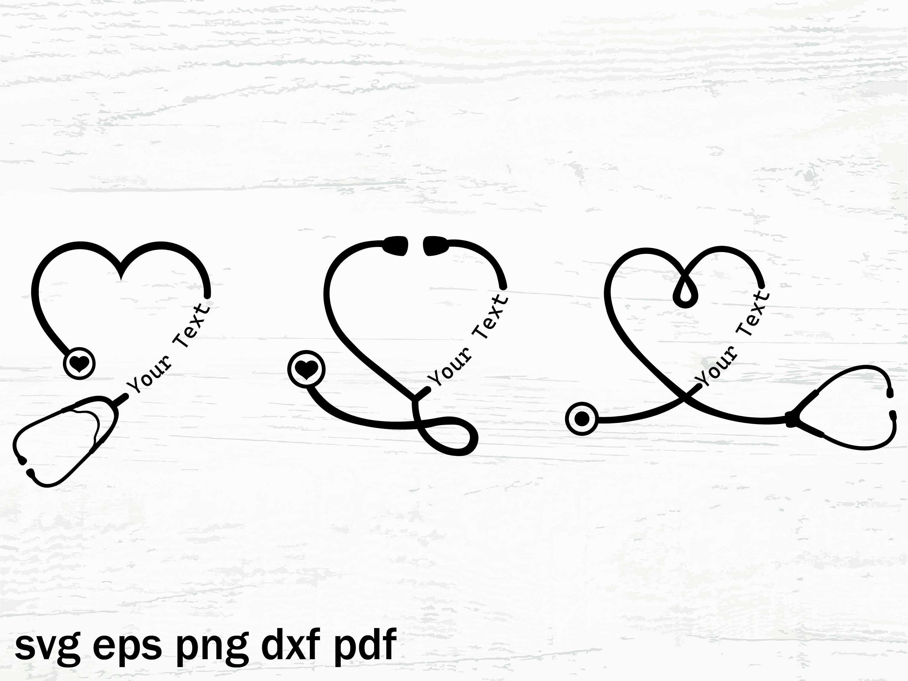 Stethoscope Split Monogram SVG: Floral Heartbeat Nurse Designs (digital ...