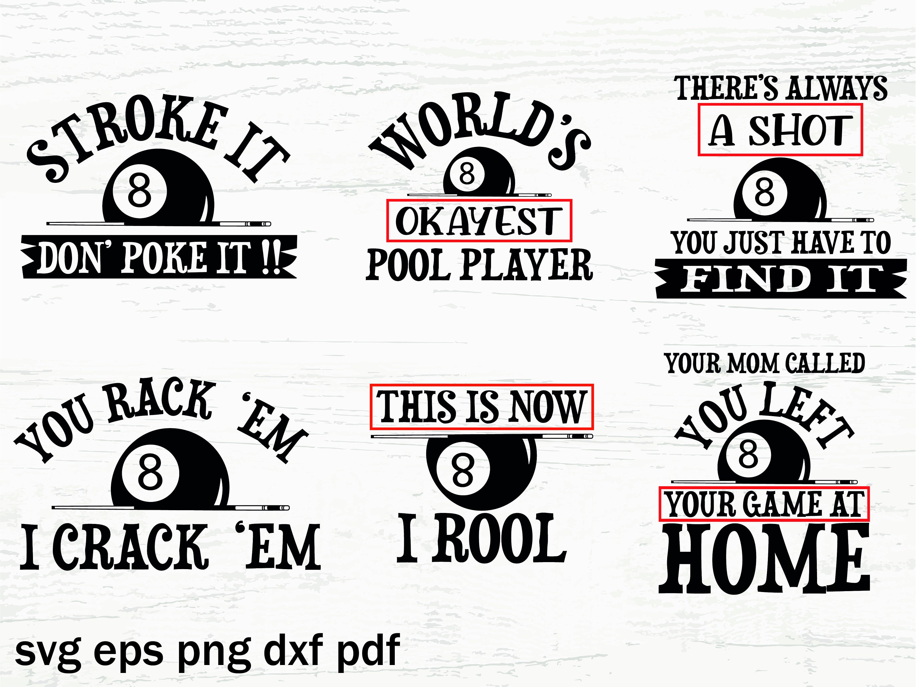 Billiards SVG Bundle: Pool Player Vector Graphics (digital Download) - Etsy