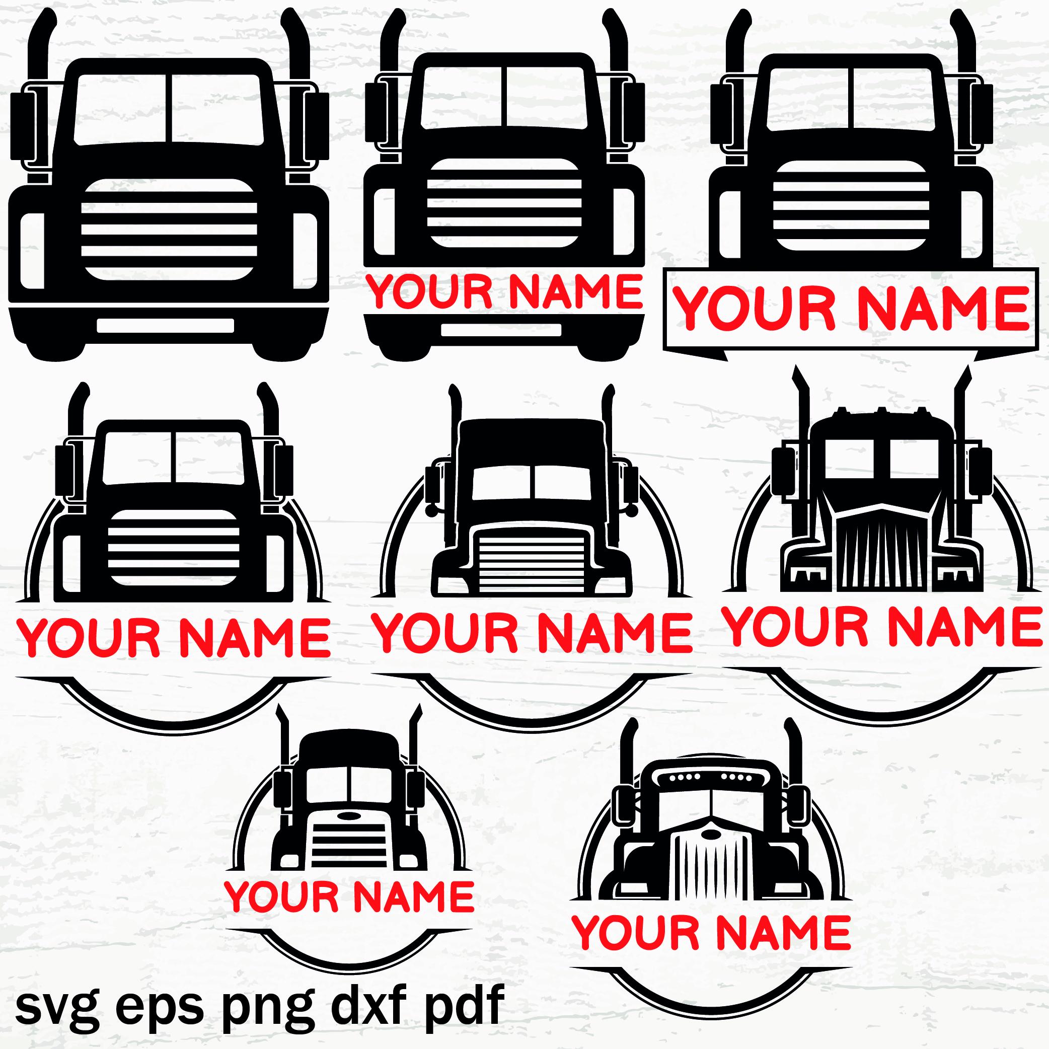 Semi Truck Name SVG: Trucker Cut File (digital Download) - Etsy