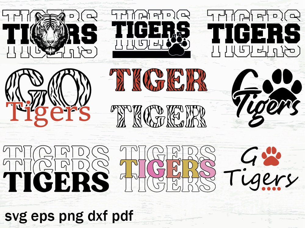 Tiger SVG Tiger Head Svg GO Tiger Svg Paw Svg Tiger - Etsy