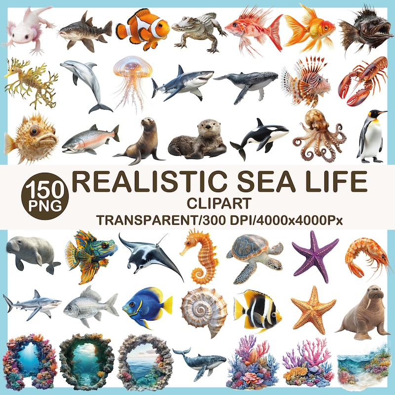 Ocean Drawing Clipart - Etsy