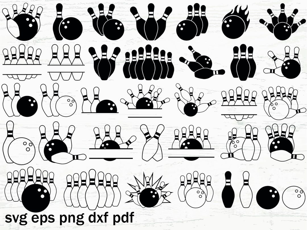 Bowling SVG Bundle, Bowling Svg, Bowling Split Monogram Svg, Bowling ...