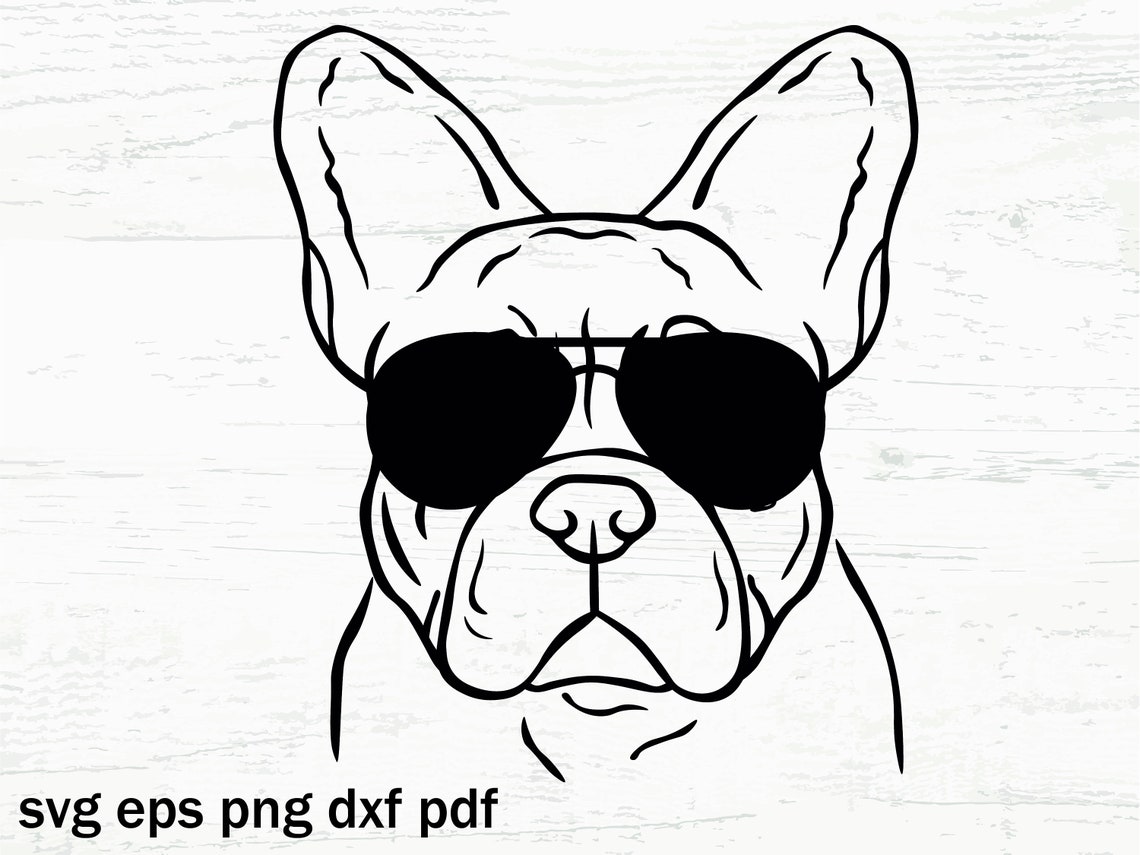 Frenchie Svg File, Dog Svg File, French Bulldog Svg, Animal Face Svg ...