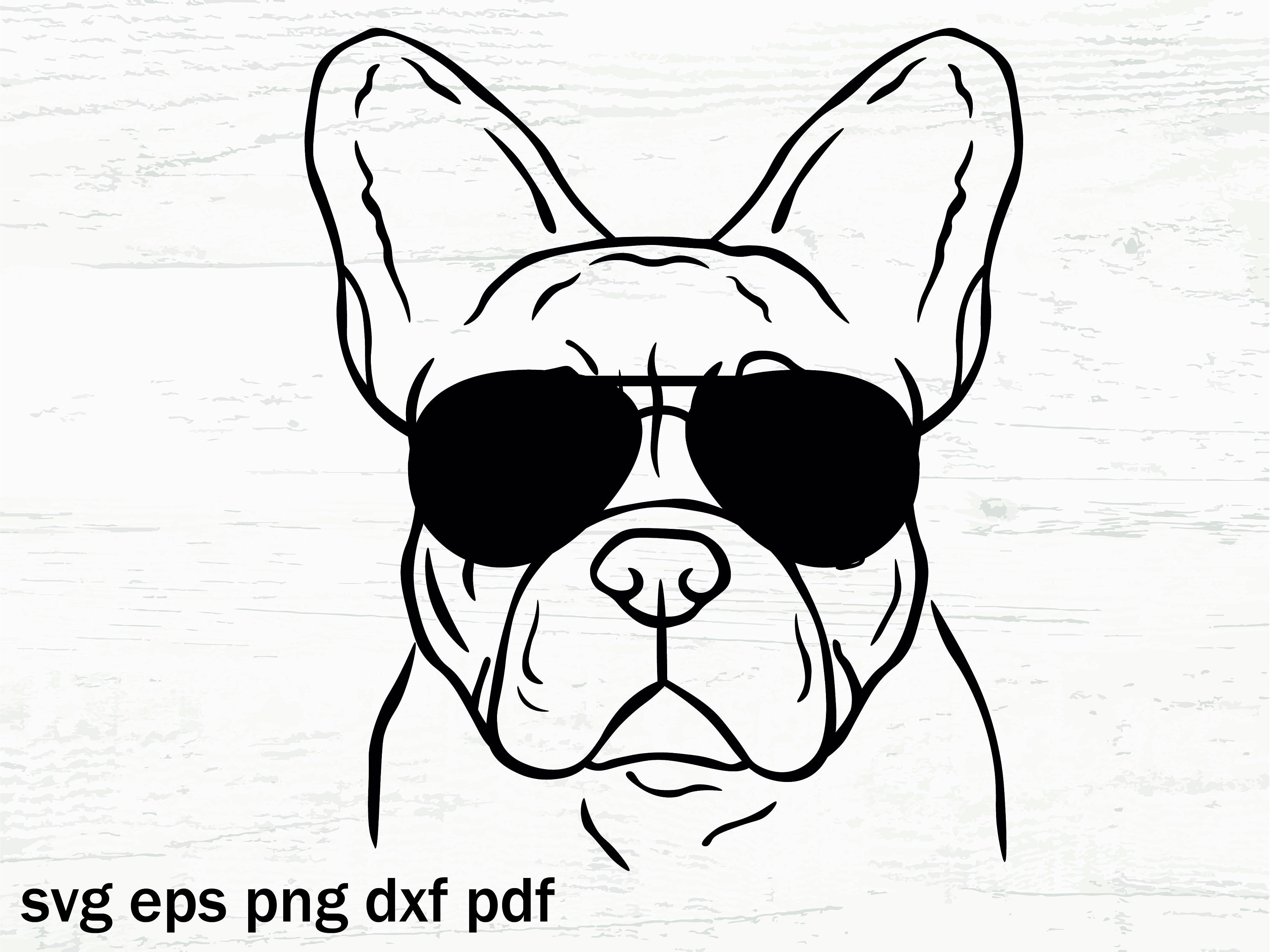Frenchie Svg File, Dog Svg File, French Bulldog Svg, Animal Face Svg ...