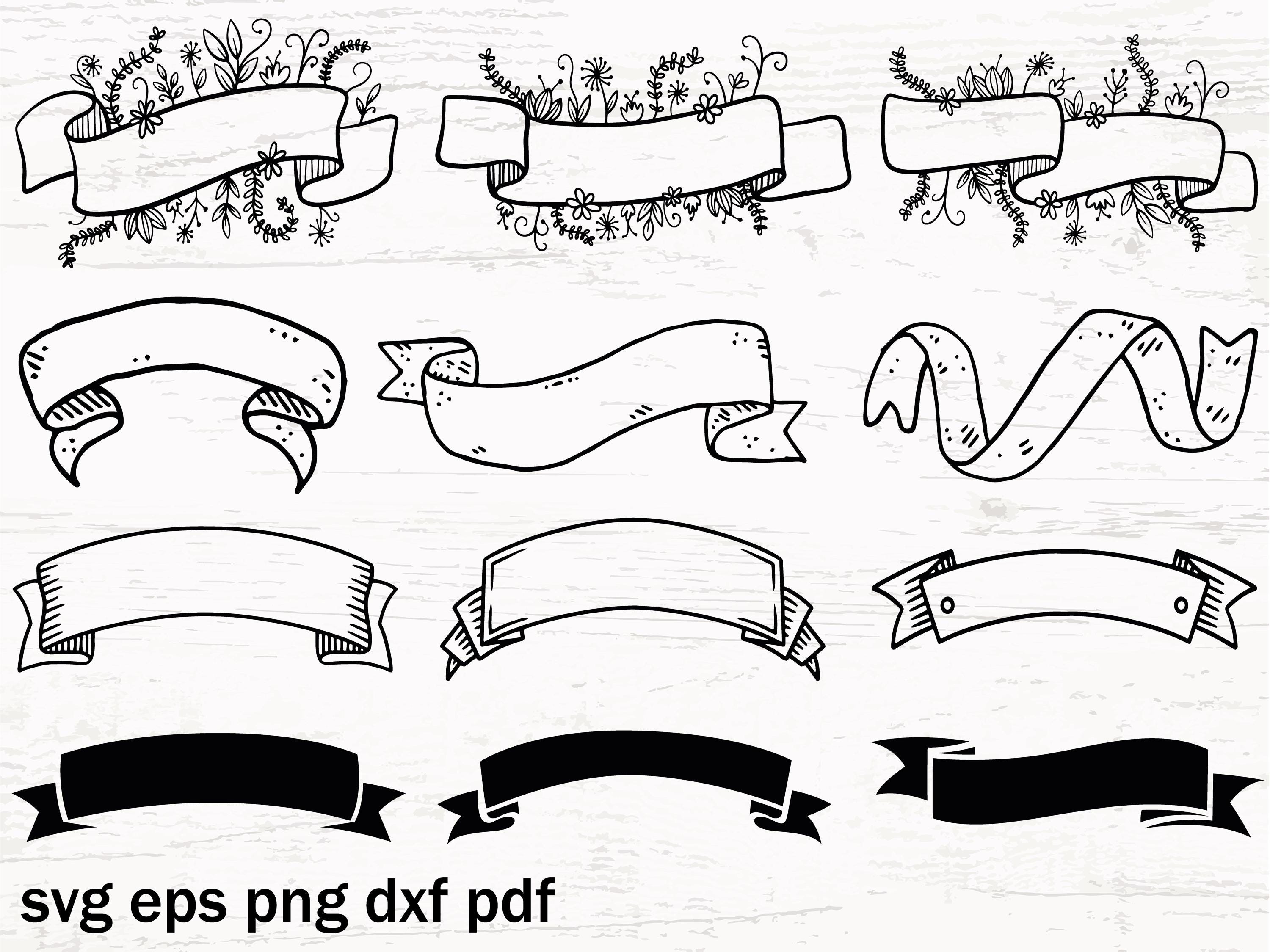 Banner Svg Bundle, Banner Clipart, Banners Png, Ribbon, Label, Scroll ...