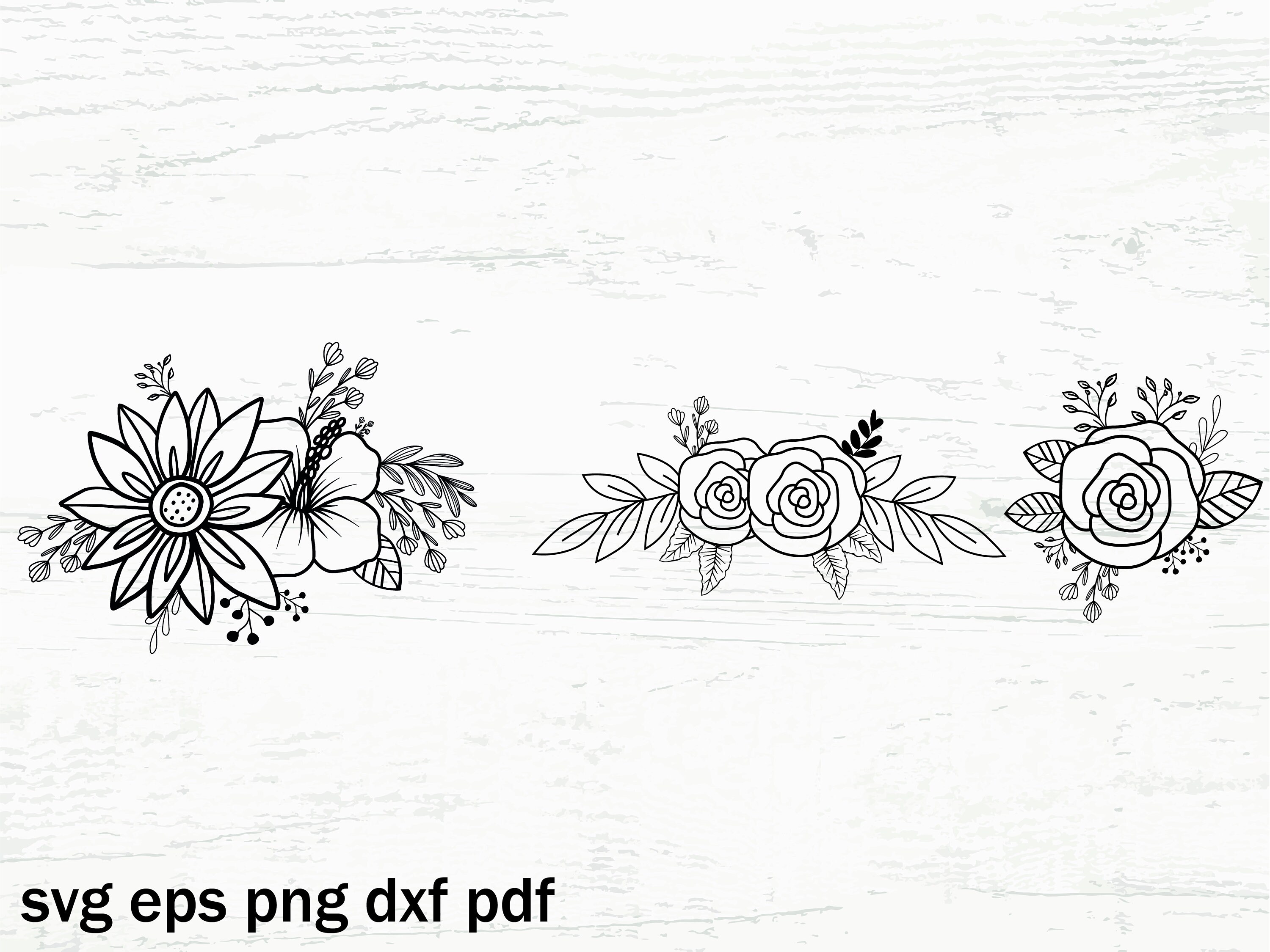 Flower SVG Files, Flower Cut Svg, Flower Cut File, Floral Svg Files ...