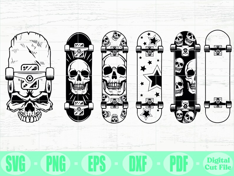 Skateboard Svg Png Bundle, Skateboard Svg, Skateboard Wall Art, Skater ...
