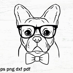 Frenchie Svg File, Dog Svg File, French Bulldog Svg, Animal Face Svg ...