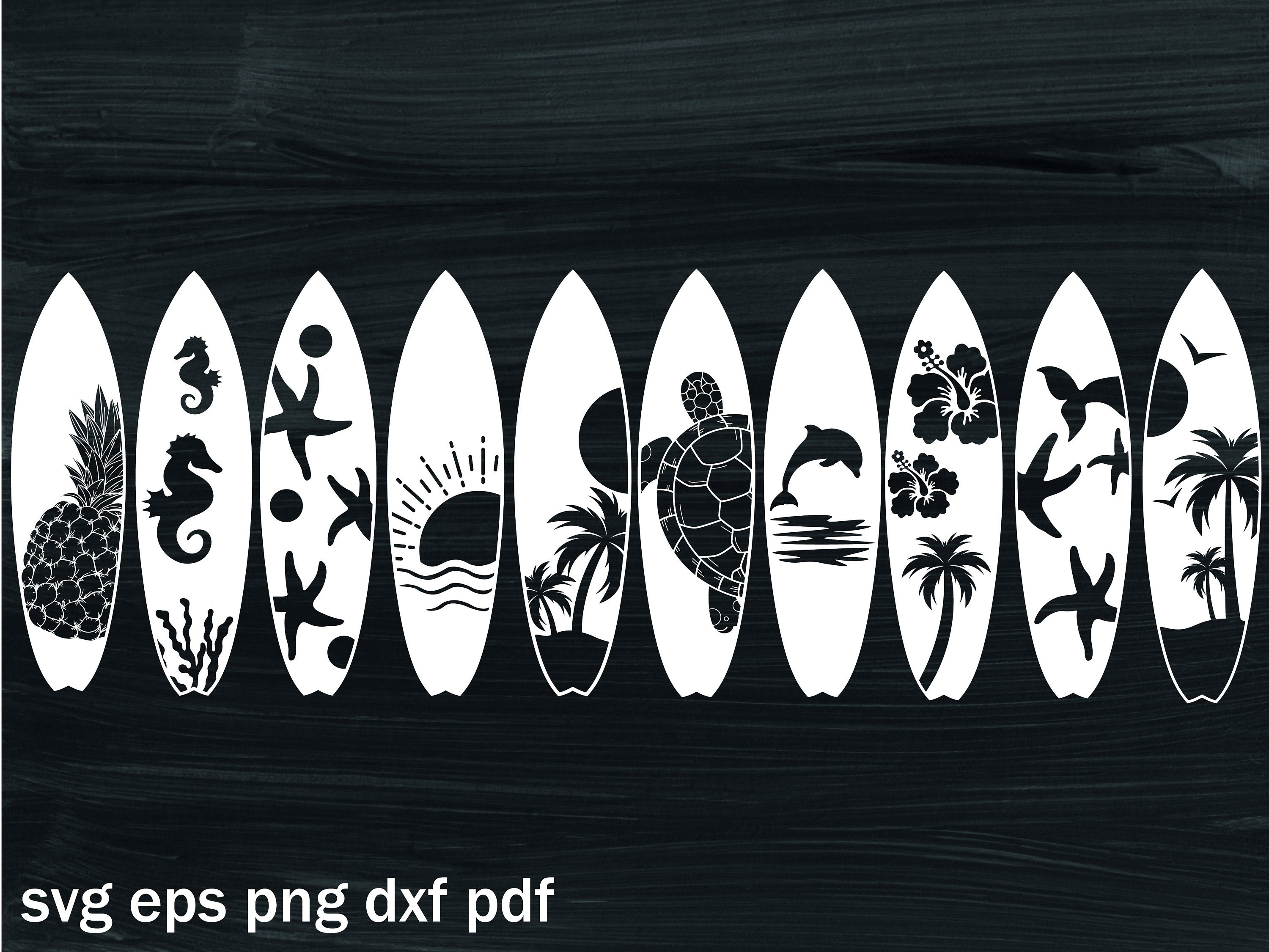 Surfboard SVG, Floral Surfboard SVG, Surf SVG, Surfing, Ocean, Aloha ...