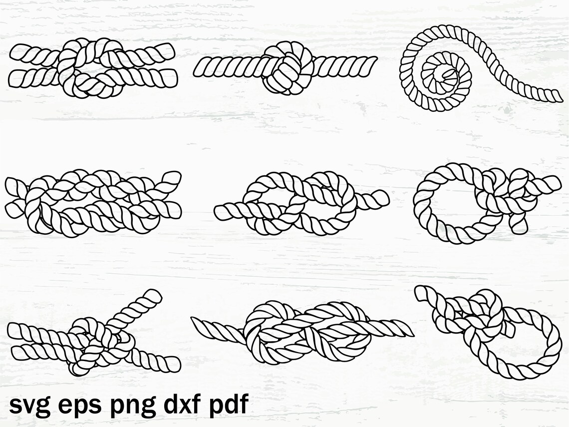 Rope Svg, Nautical Rope Svg, Nautical Knot Svg, Rope PNG, Rope Knot ...