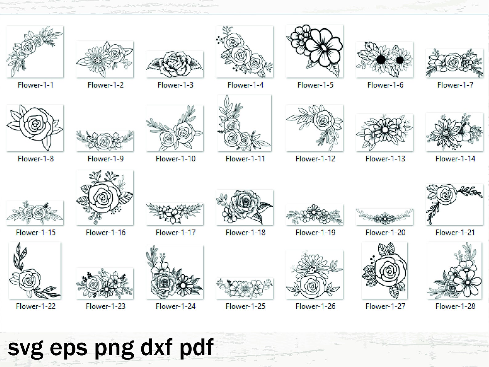 Flower SVG Files, Flower Cut Svg, Flower Cut File, Floral Svg Files ...