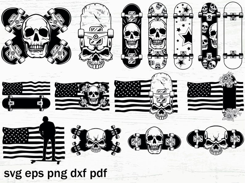 Skateboard Svg Png Bundle, Skateboard Svg, Skateboard Wall Art, Skater ...