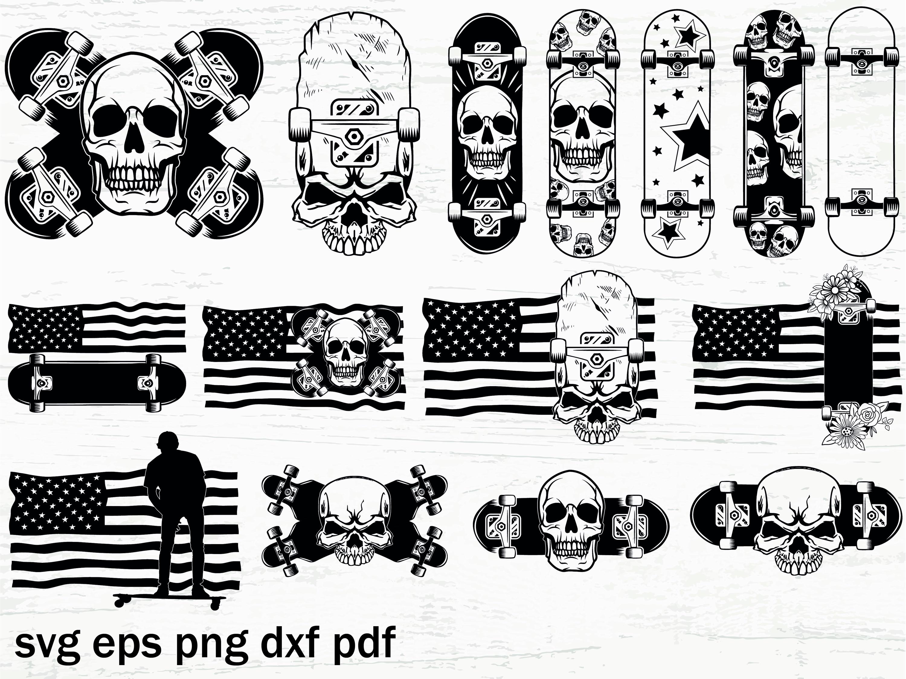 Skateboard Svg Png Bundle, Skateboard Svg, Skateboard Wall Art, Skater ...