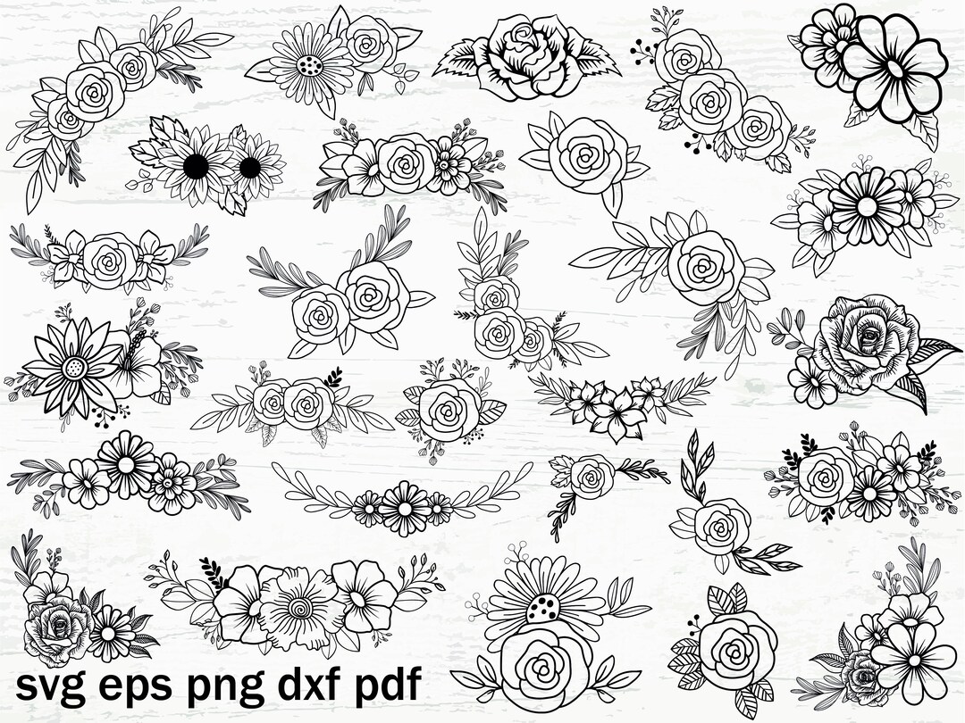 Flower SVG Files, Flower Cut Svg, Flower Cut File, Floral Svg Files ...