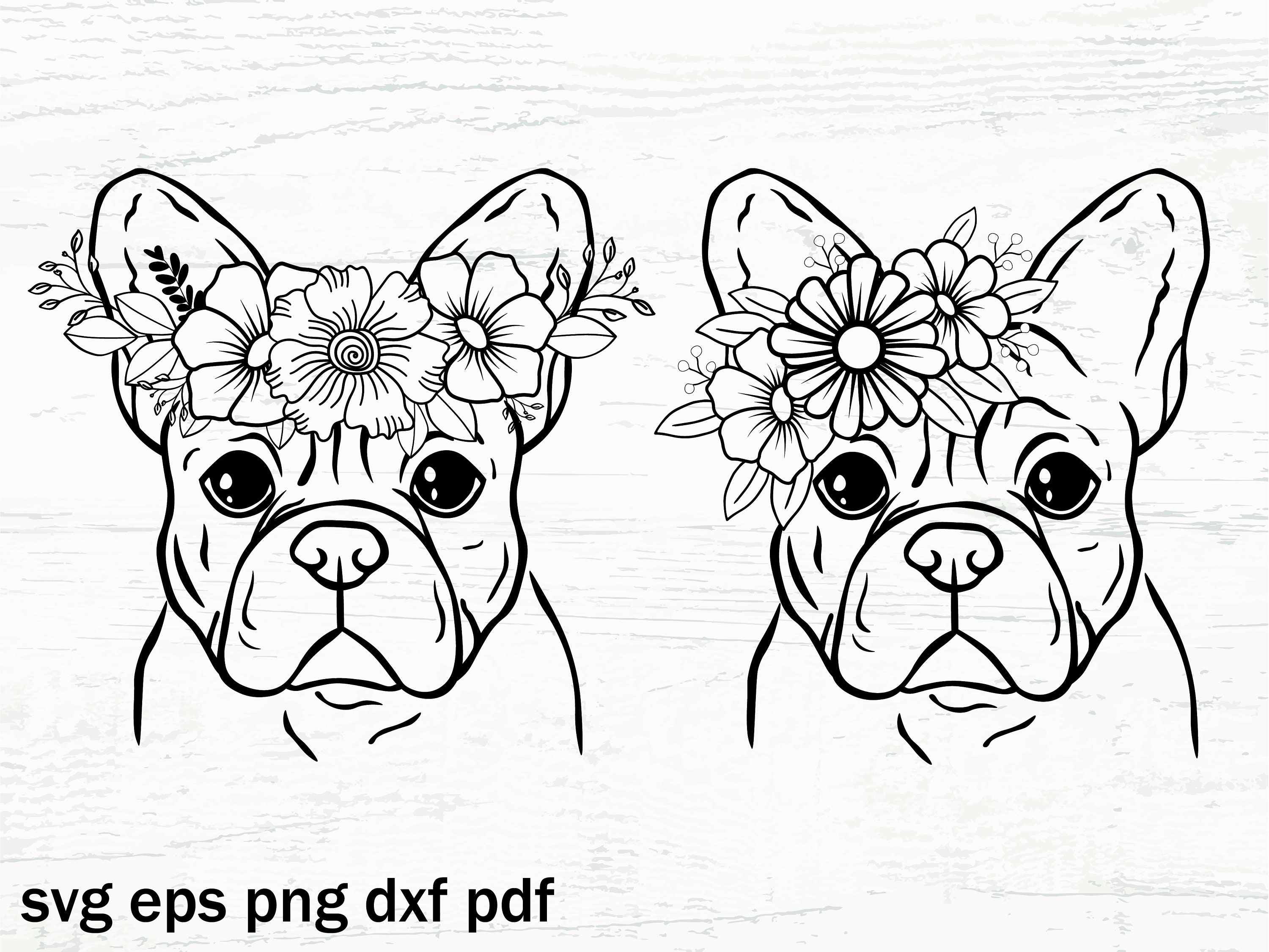 Frenchie Svg File, Dog Svg File, French Bulldog Svg, Animal Face Svg ...