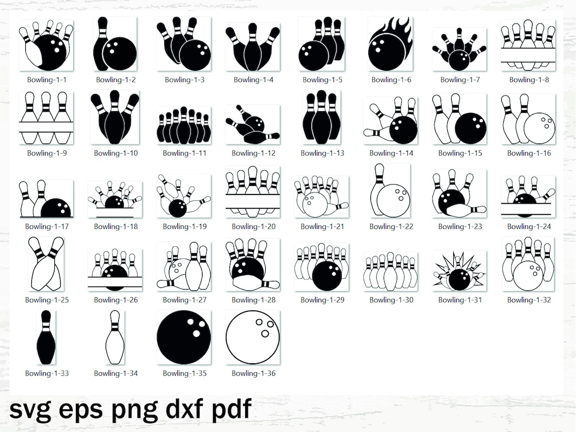 Bowling SVG Bundle, Bowling Svg, Bowling Split Monogram Svg, Bowling ...