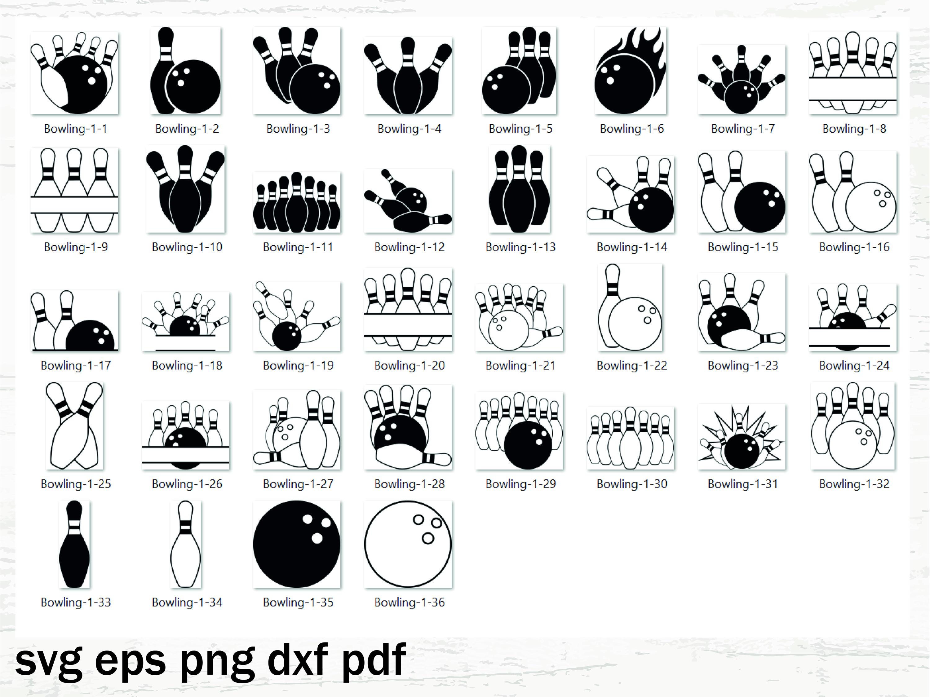 Bowling SVG Bundle, Bowling Svg, Bowling Split Monogram Svg, Bowling ...