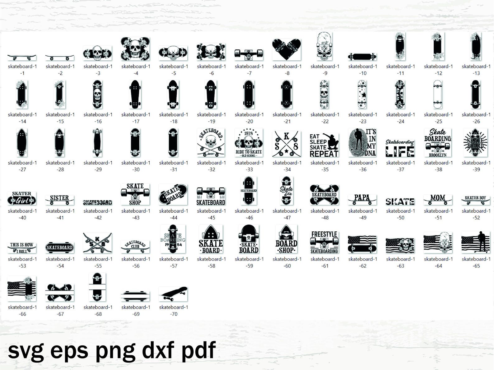 Skateboard Svg Png Bundle, Skateboard Svg, Skateboard Wall Art, Skater ...