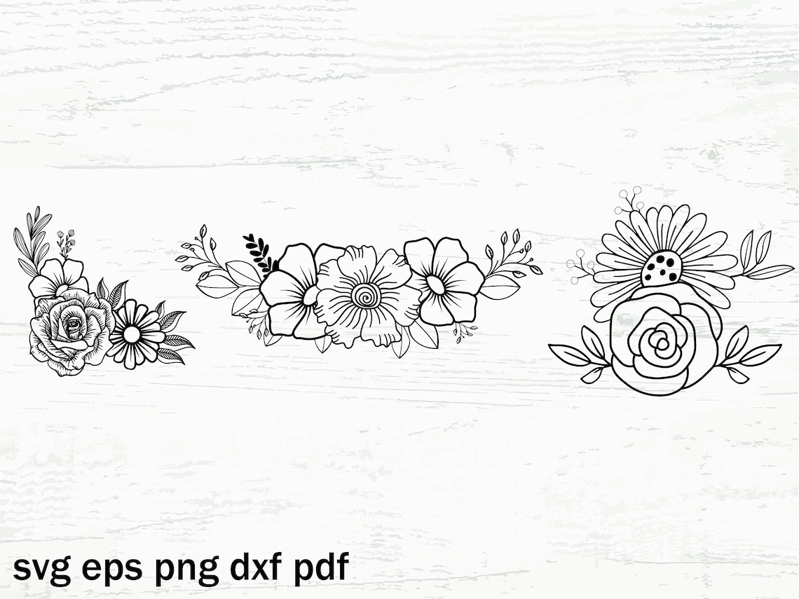 Flower SVG Files, Flower Cut Svg, Flower Cut File, Floral Svg Files ...