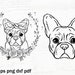 Frenchie Svg File, Dog Svg File, French Bulldog Svg, Animal Face Svg ...