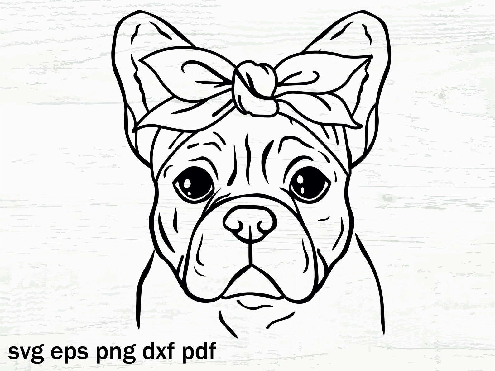 Frenchie Svg File, Dog Svg File, French Bulldog Svg, Animal Face Svg ...