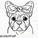 Frenchie Svg File, Dog Svg File, French Bulldog Svg, Animal Face Svg ...