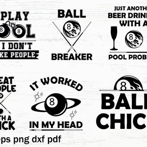 Billiards Svg Bundle, Game Vector, Pool Player Svg, Billiard Svg, Pool ...
