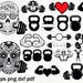 Skeleton Dumbbell Svg, Gym Svg, Weightlifting Svg, Skull Svg, Barbell ...
