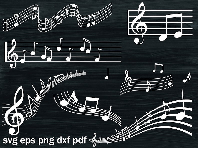 Musical Notes Svg, Music Svg, Music Sheet Svg, Silhouette, Music Keys ...
