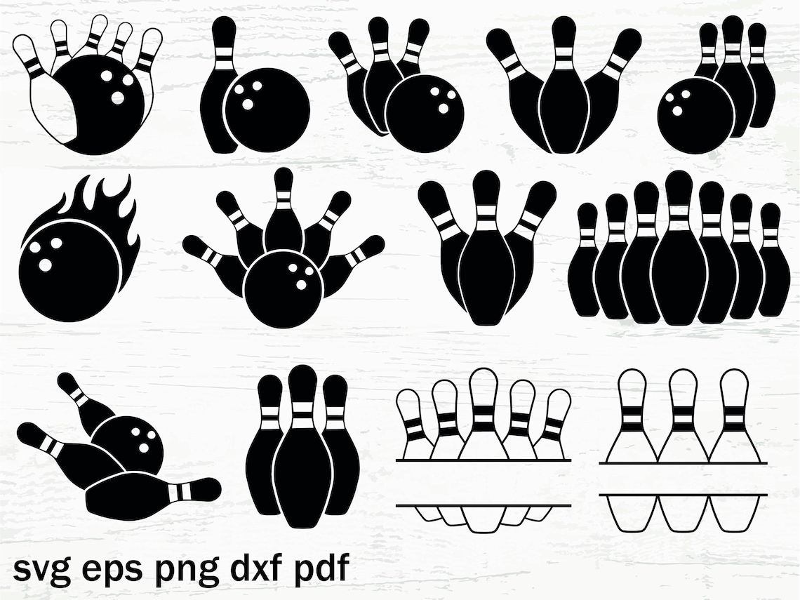 Bowling SVG Bundle, Bowling Svg, Bowling Split Monogram Svg, Bowling ...