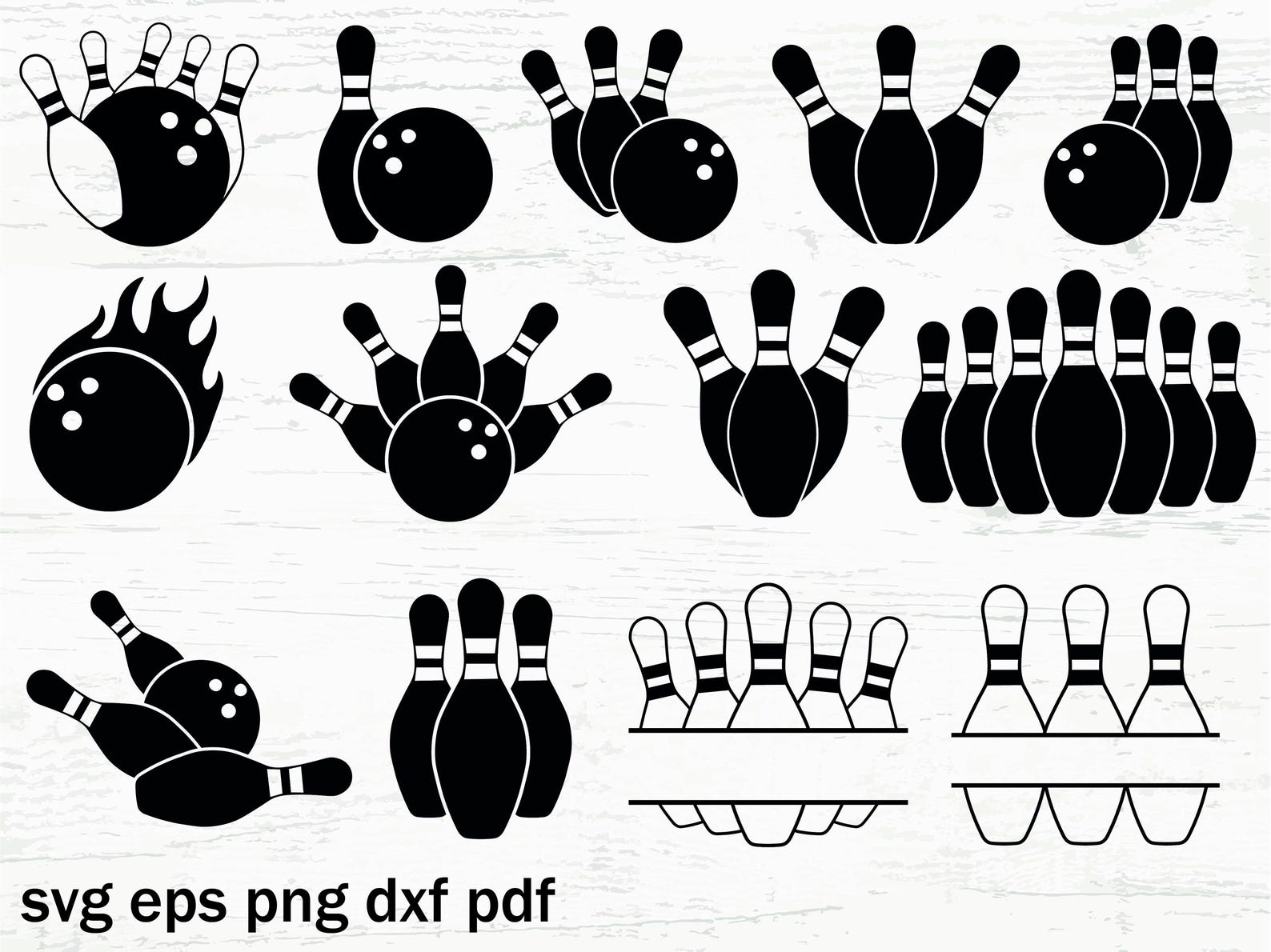 Bowling SVG Bundle, Bowling Svg, Bowling Split Monogram Svg, Bowling ...