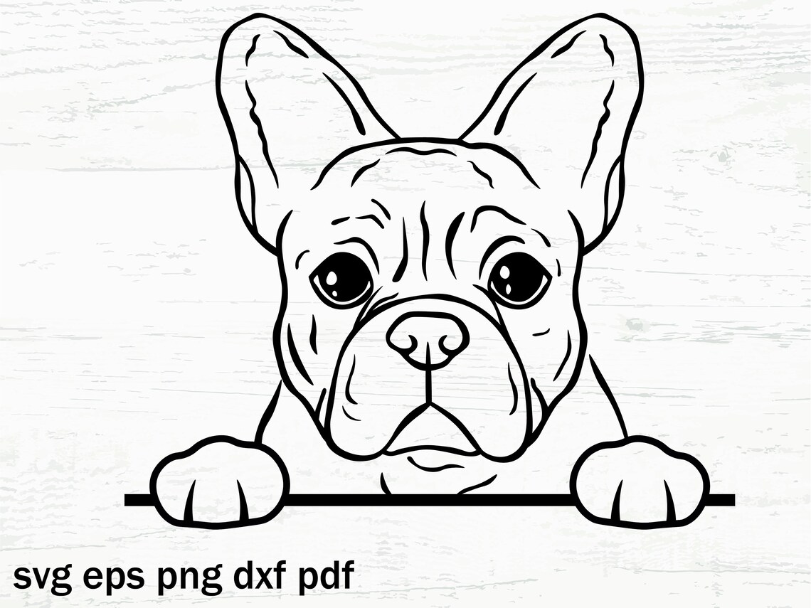 Frenchie Svg File, Dog Svg File, French Bulldog Svg, Animal Face Svg ...