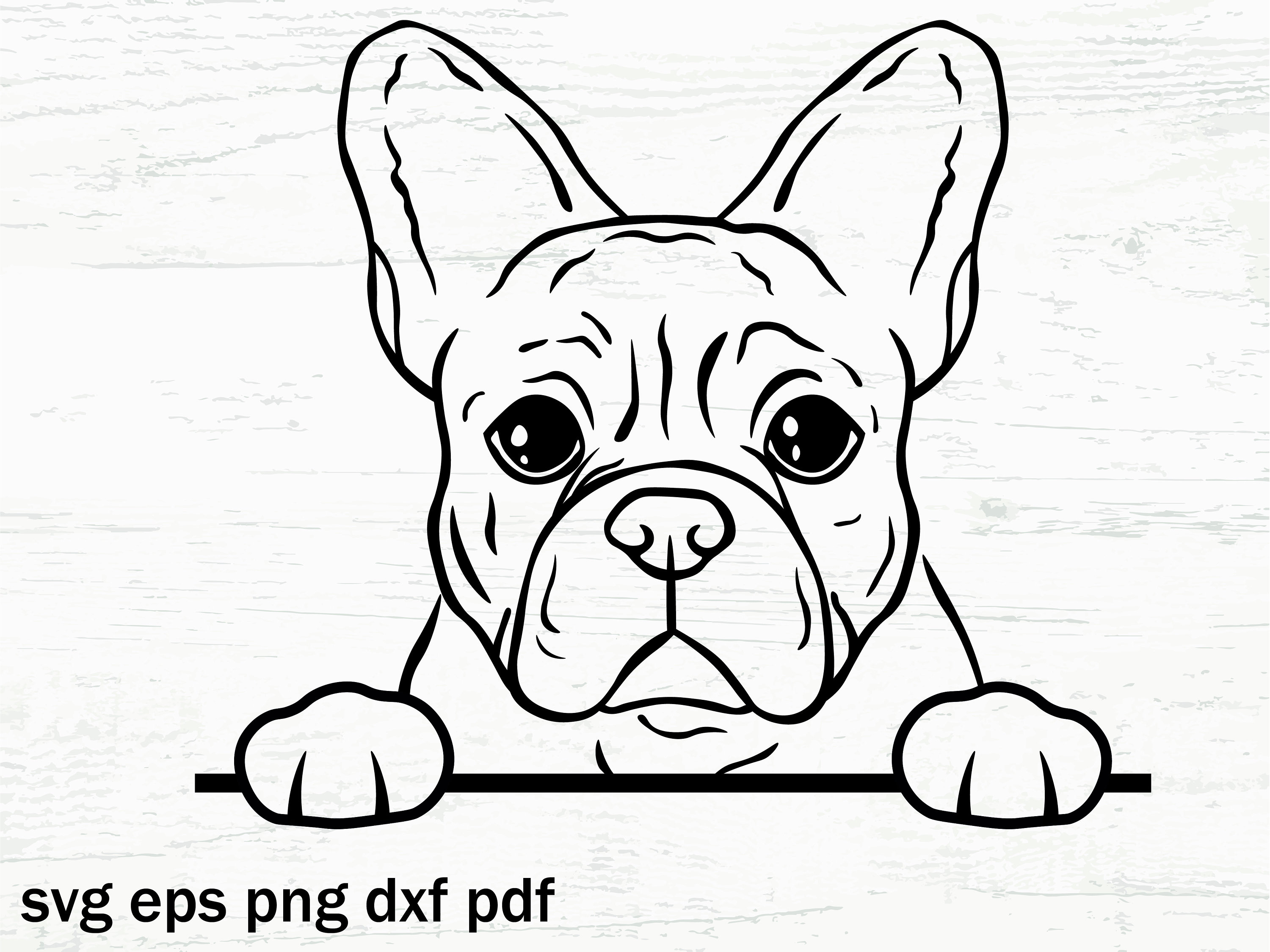 Frenchie Svg File, Dog Svg File, French Bulldog Svg, Animal Face Svg ...