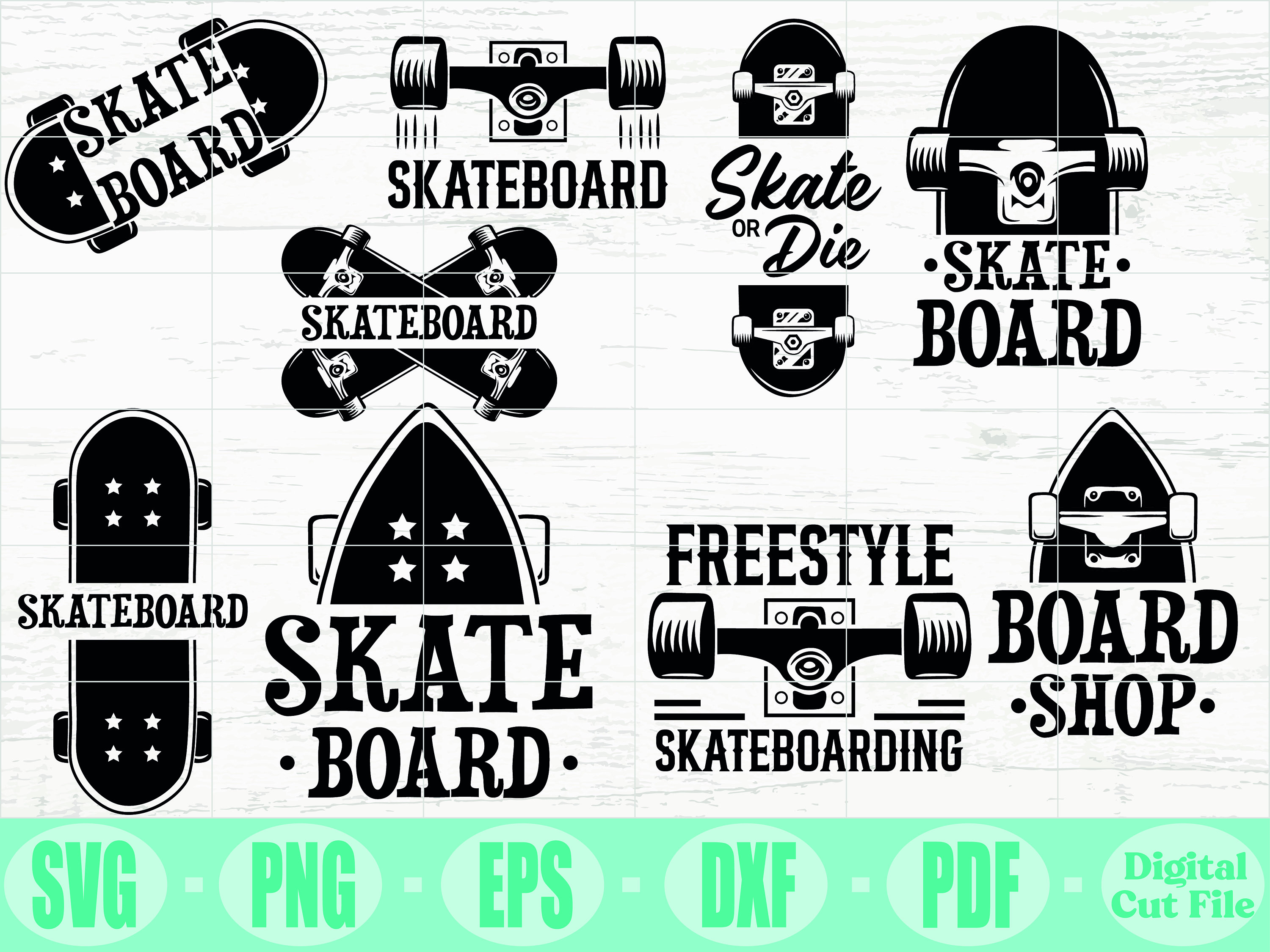 Skateboard Svg Png Bundle, Skateboard Svg, Skateboard Wall Art, Skater ...