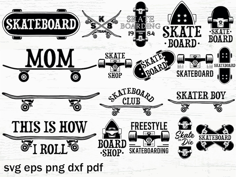 Skateboard Svg Png Bundle, Skateboard Svg, Skateboard Wall Art, Skater ...