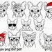 Frenchie Svg File, Dog Svg File, French Bulldog Svg, Animal Face Svg ...