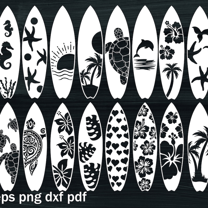 Wall Art Surfboard Turtle - Etsy