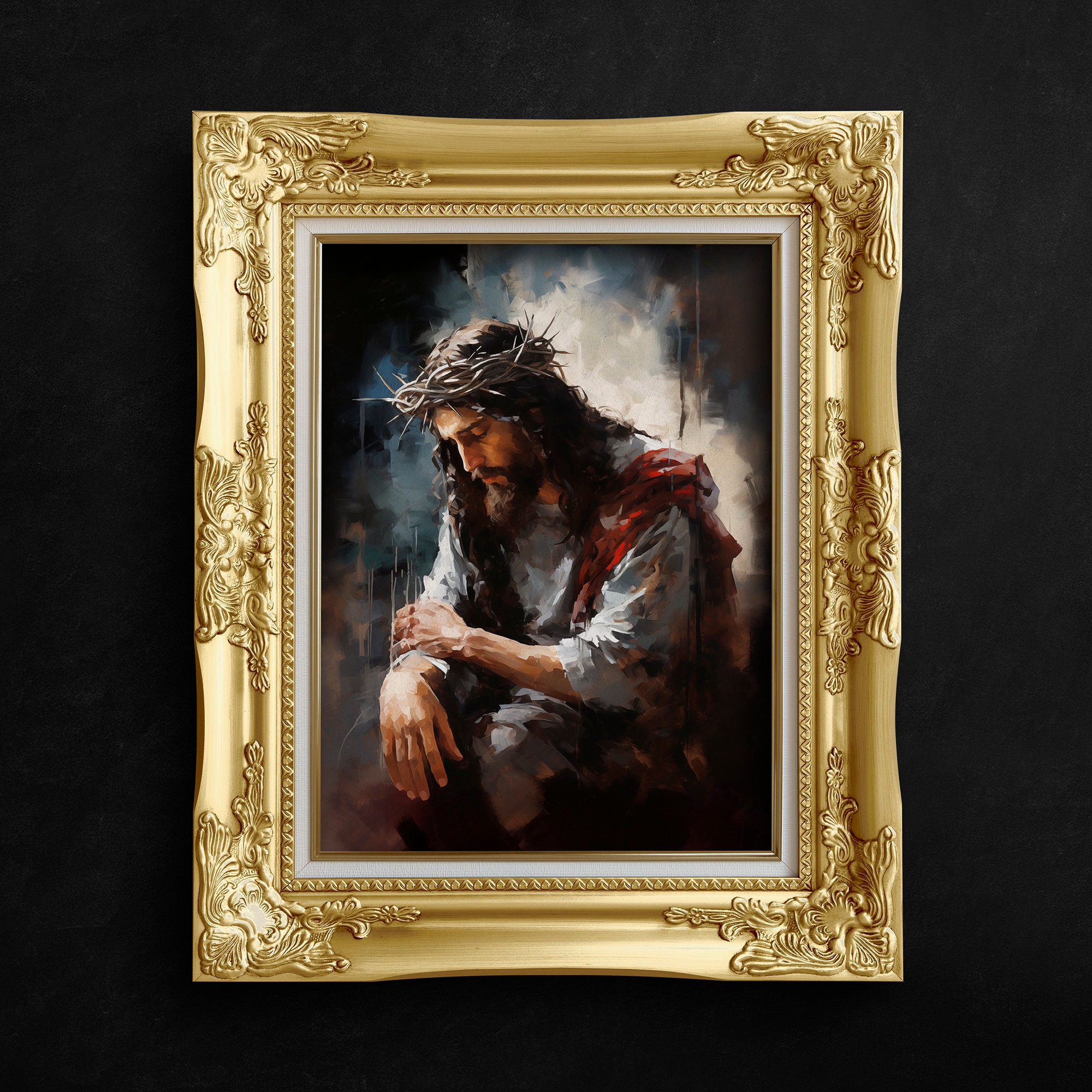 Jesus Christ Wearing a Crown of Thorns, Biblical Easter Stories ...
