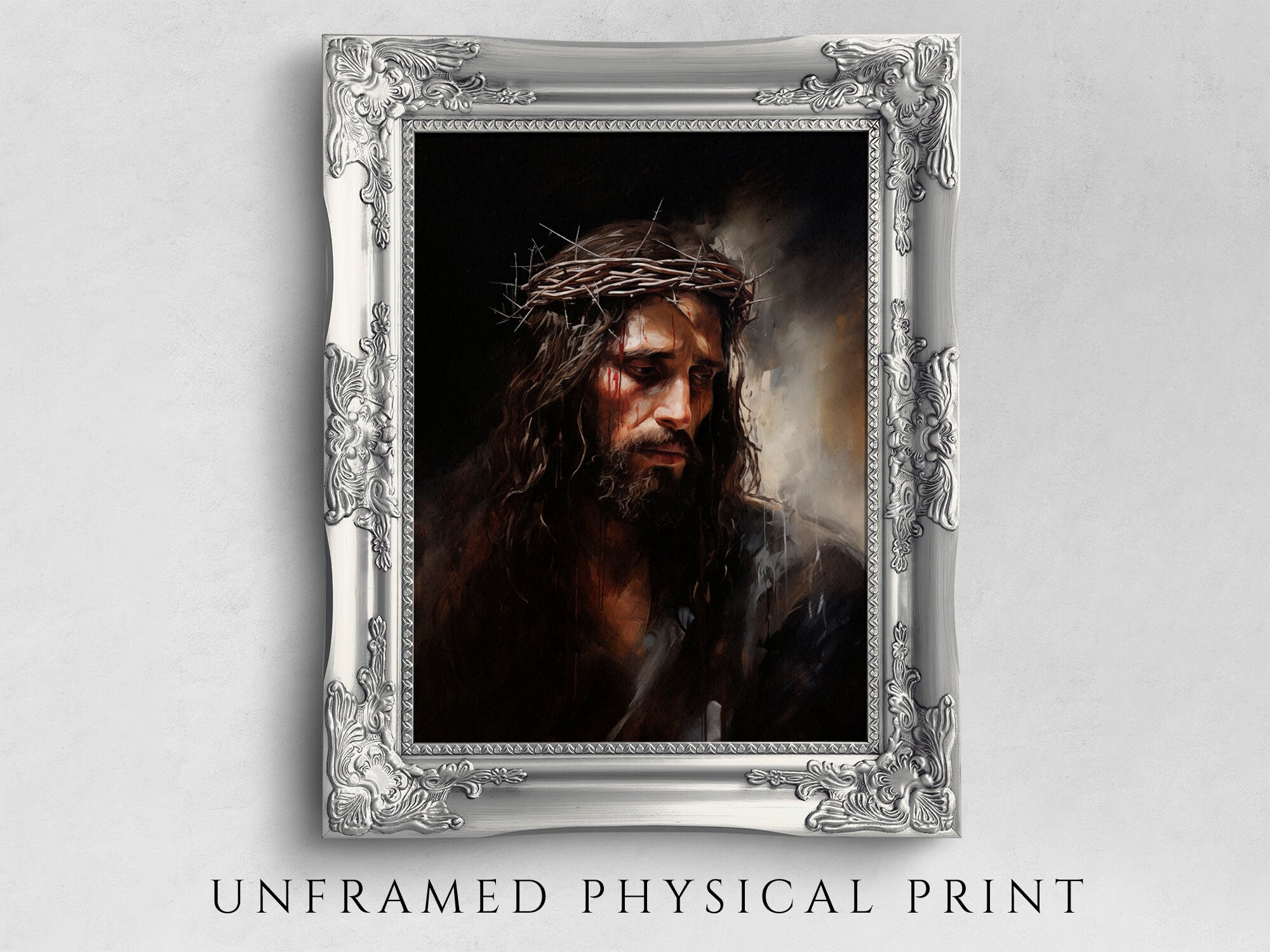 Jesus Wearing a Crown of Thorns, Biblical Easter Stories, Christian ...