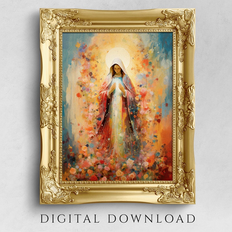 Abstract Virgin Mary - Etsy