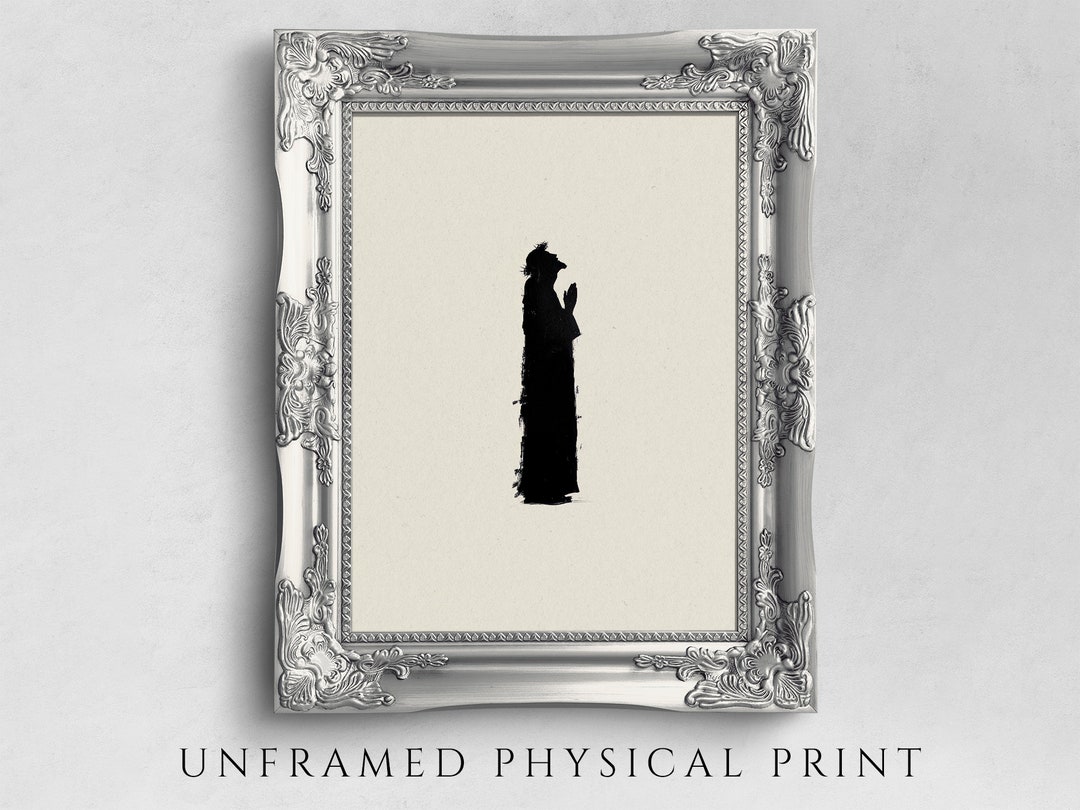 Jesus Christ Praying Minimal Boho Art Print, Bible Wall Art Poster ...