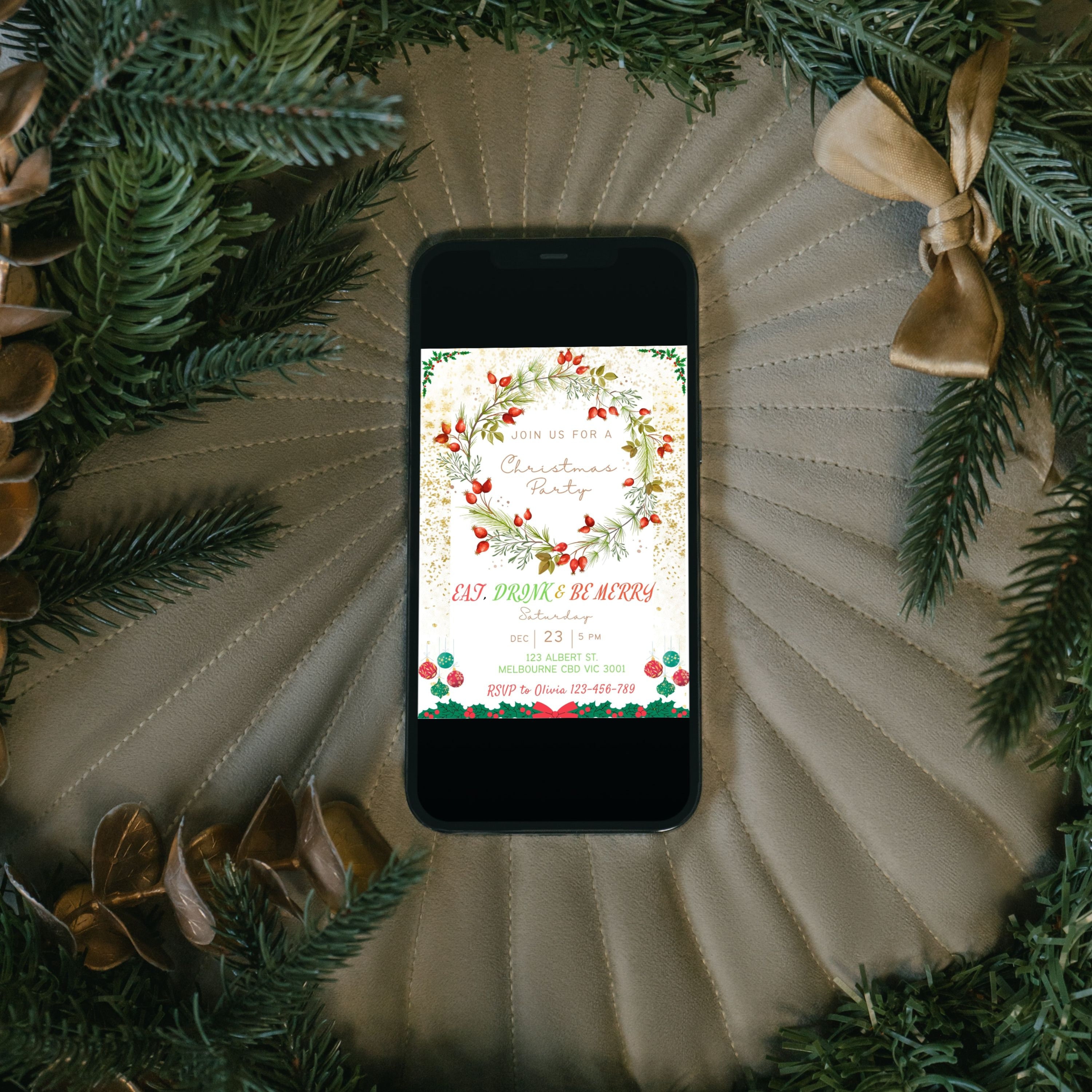 Editable Christmas Party Invitation Template (digital Download) - Etsy