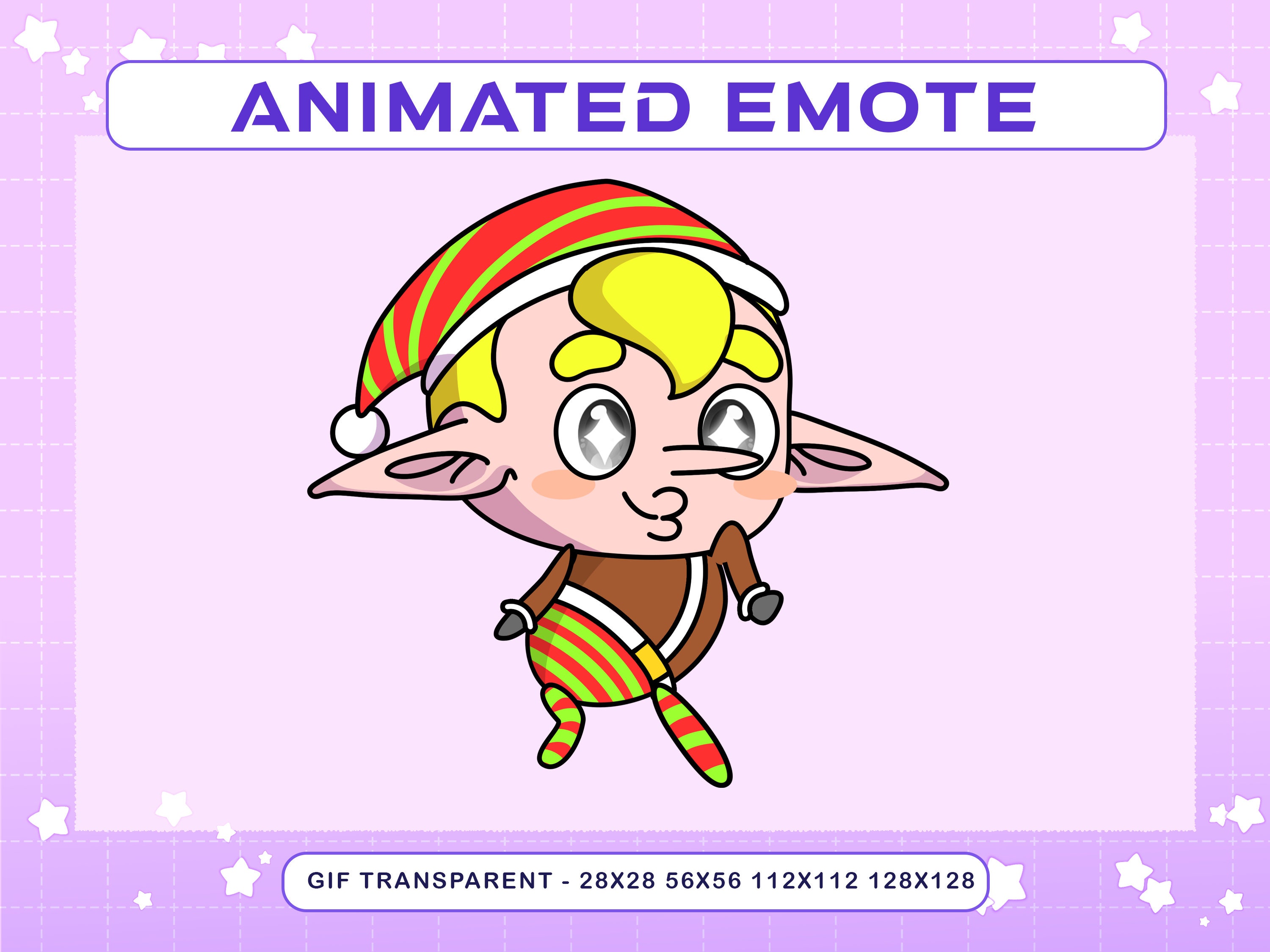 Shake Dance Christmas Elf Animated Twitch Discord Stream Emote, Funny ...